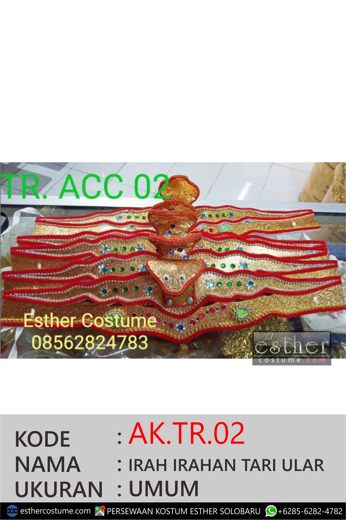AK.TR.02 IRAH IRAHAN TARI ULAR – ESTHER COSTUME