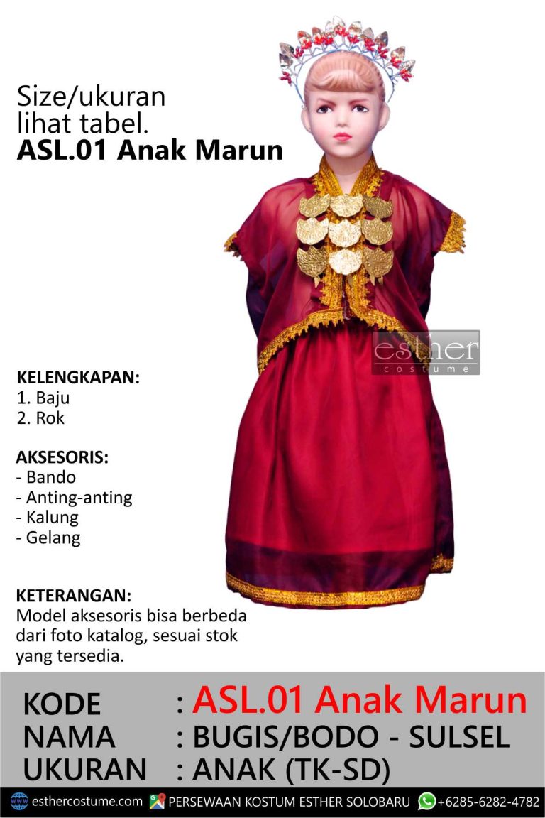 Adat Sulawesi (ASL) – ESTHER COSTUME
